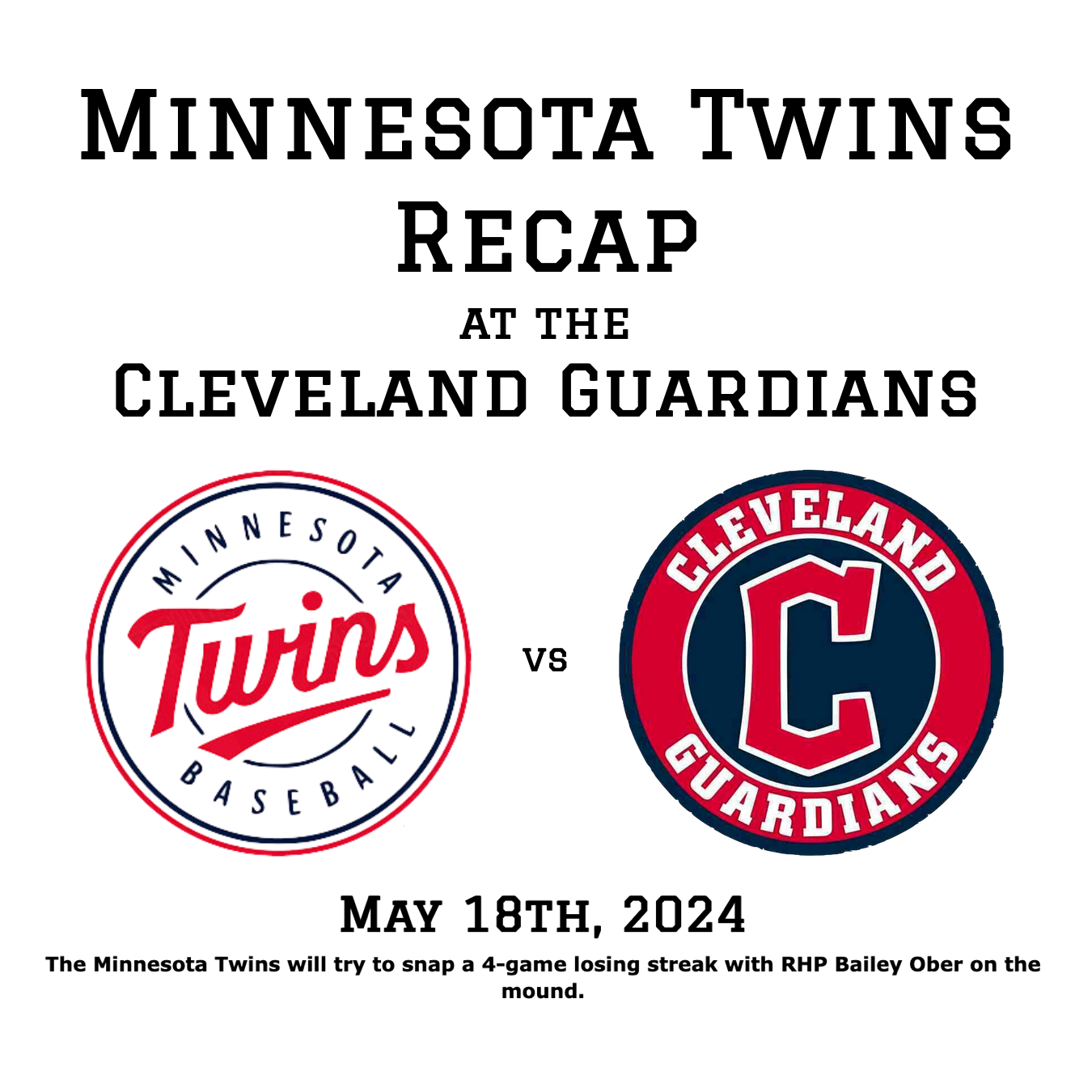 Minnesota-Twins-Recap-at-Cleveland-Guardians-May-18th-2024 | TwinsTakes.com